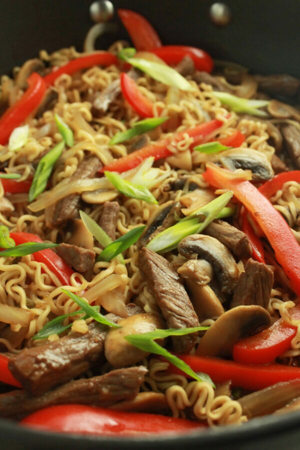 Beef Ramen Skillet - Practically Homemade