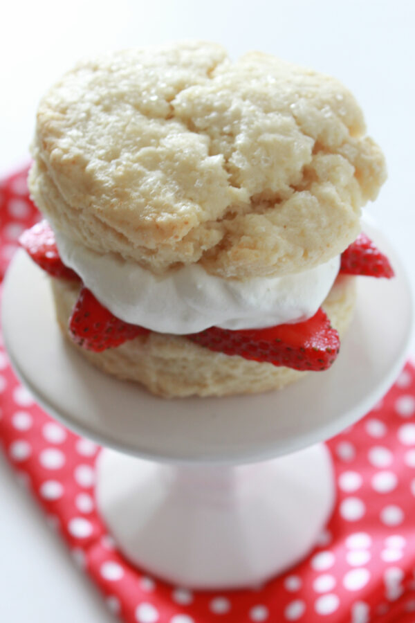 Strawberry Shortcake with Sweet Biscuits - Practically Homemade