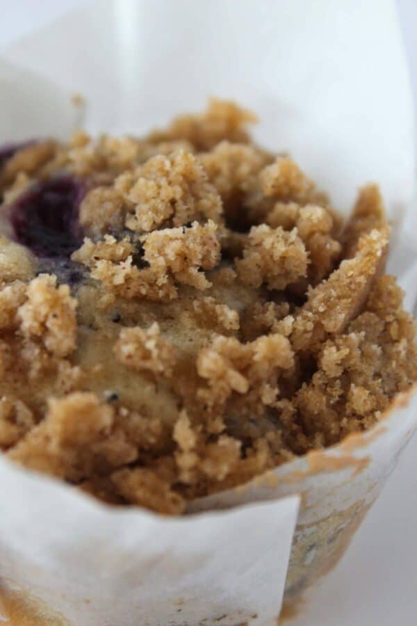 Blueberry Poppy Seed Crumb Muffins | Practically Homemade