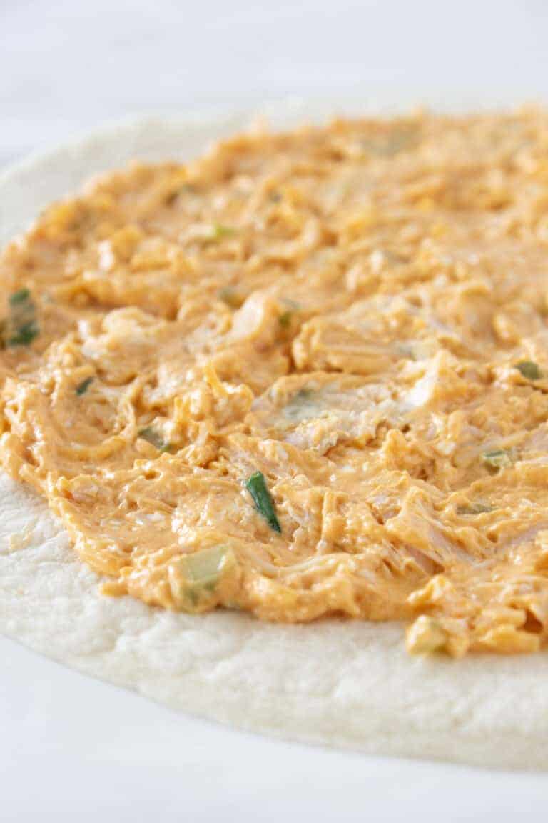 How to Make Buffalo Chicken Tortilla Wraps | Practically Homemade