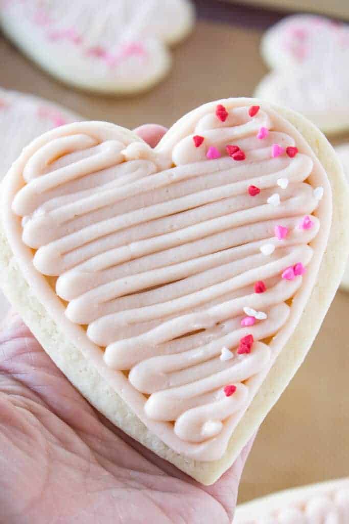 Heart Shaped Sugar Cookies Recipe | Valentines | Practically Homemade