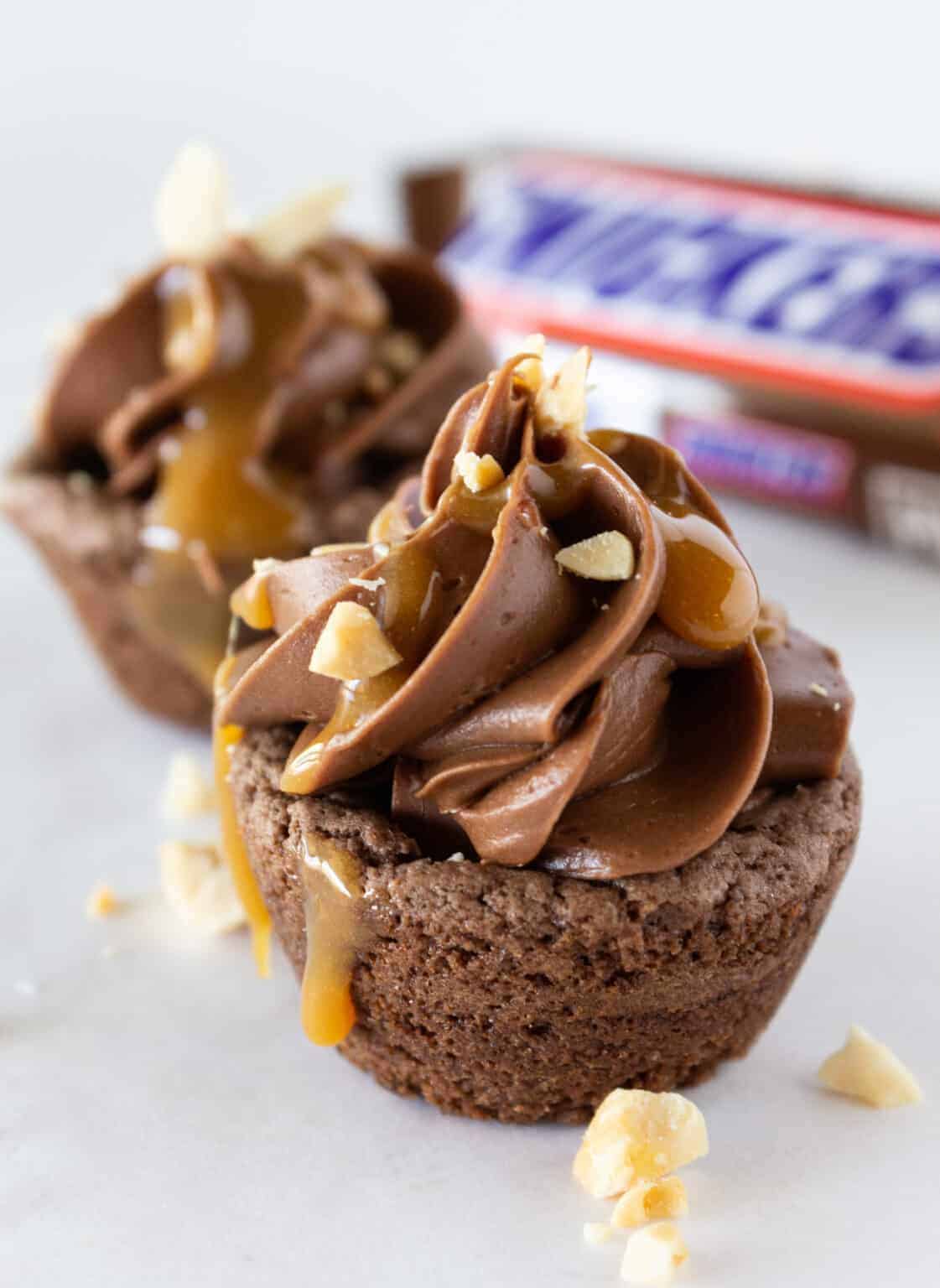 Snickers Cookie Cups Recipe | Easy Cookies | Practically Homemade