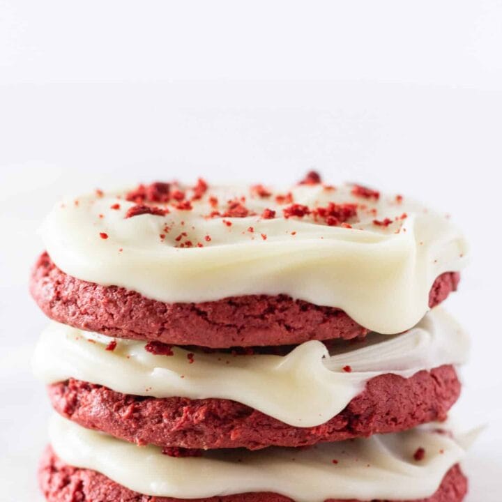 Easy Red Velvet Sheet Cake Cookies - Practically Homemade