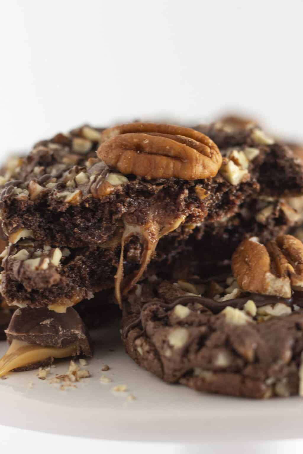 Easy Turtle Cookies {Chocolate Pecan Cookie Recipe} - Practically Homemade