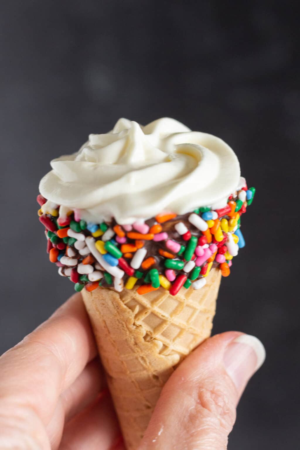 No Bake Cheesecake Waffle Cones Recipe - Practically Homemade