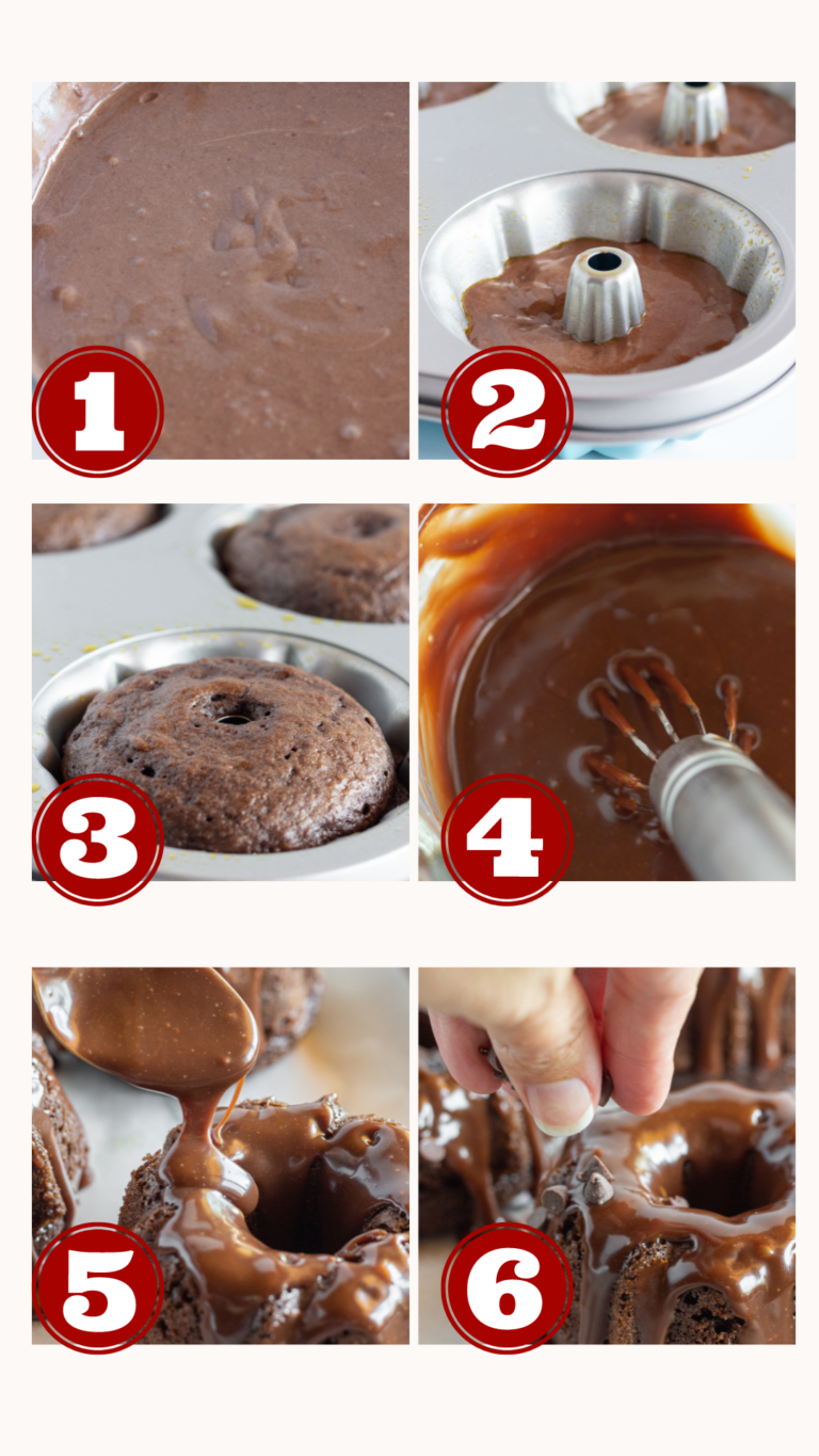 Easy Mini Chocolate Bundt Cakes with a Cake Mix - Practically Homemade