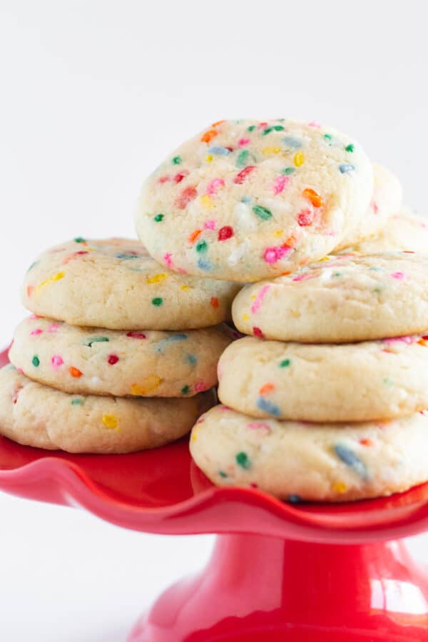 Easy Sprinkle Sugar Cookies with a Cake Mix - Practically Homemade