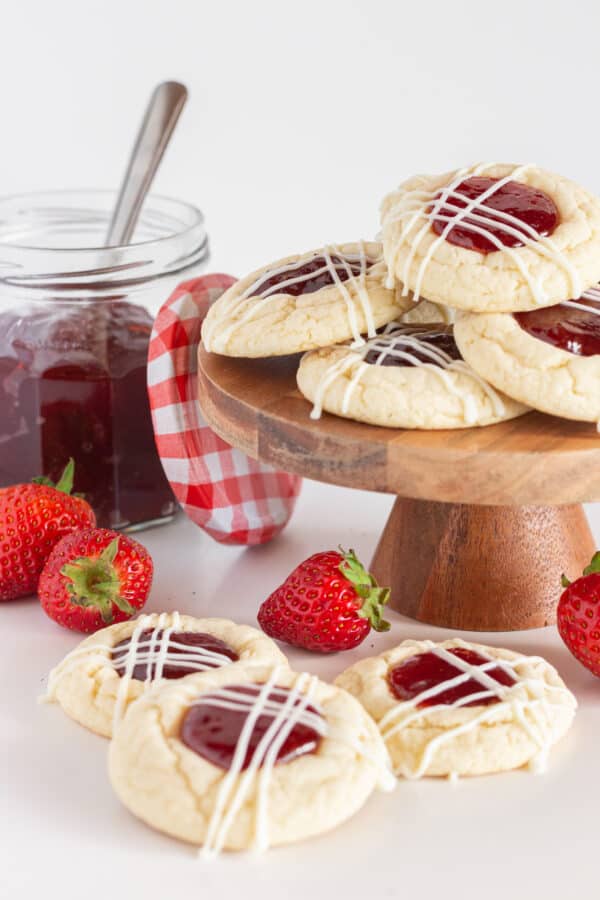 Easy Strawberry Jam Cookies - Practically Homemade