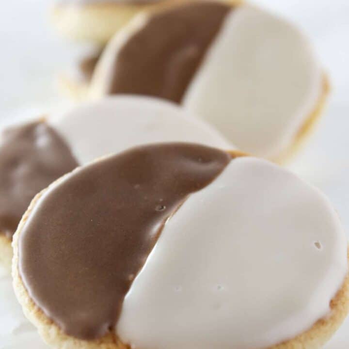Half Moon Cookies Recipe with a Cake Mix | Practically Homemade