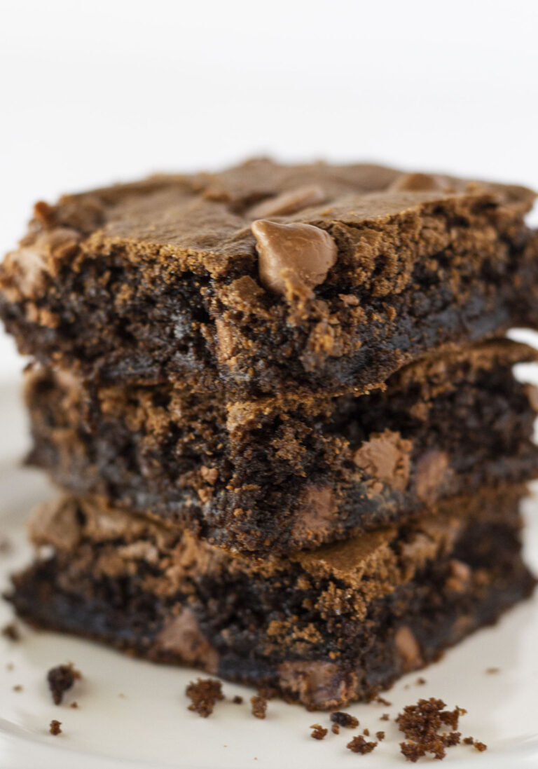 Fudgy Cake Mix Brownies | Practically Homemade