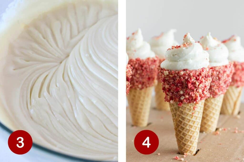 The Best Strawberry Crunch Cheesecake Cones - Practically Homemade
