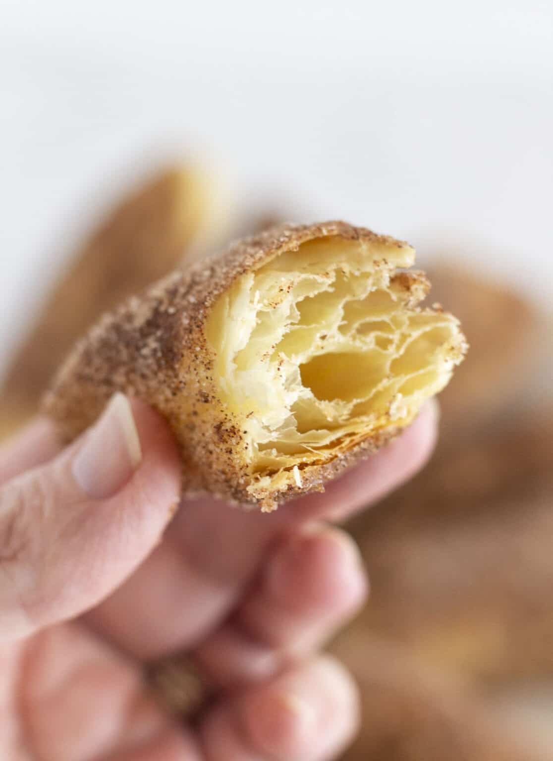 Easy Baked Churros with Puff Pastry - Practically Homemade