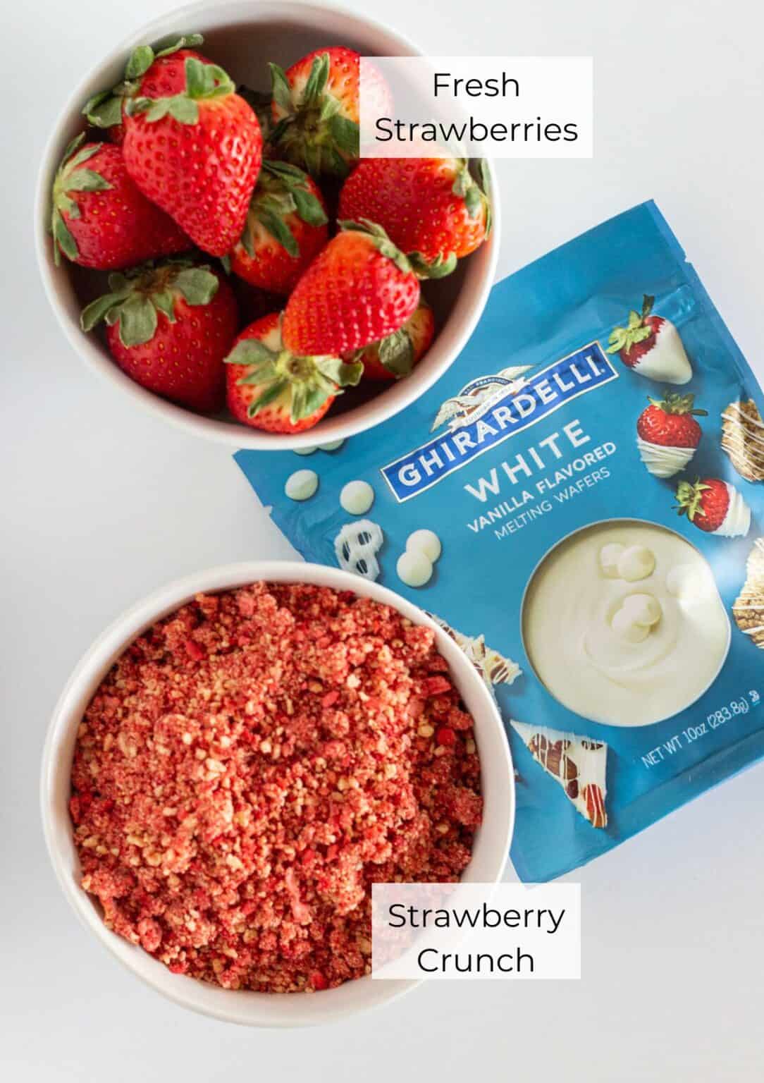 No Bake Strawberry Crunch Strawberries - Practically Homemade