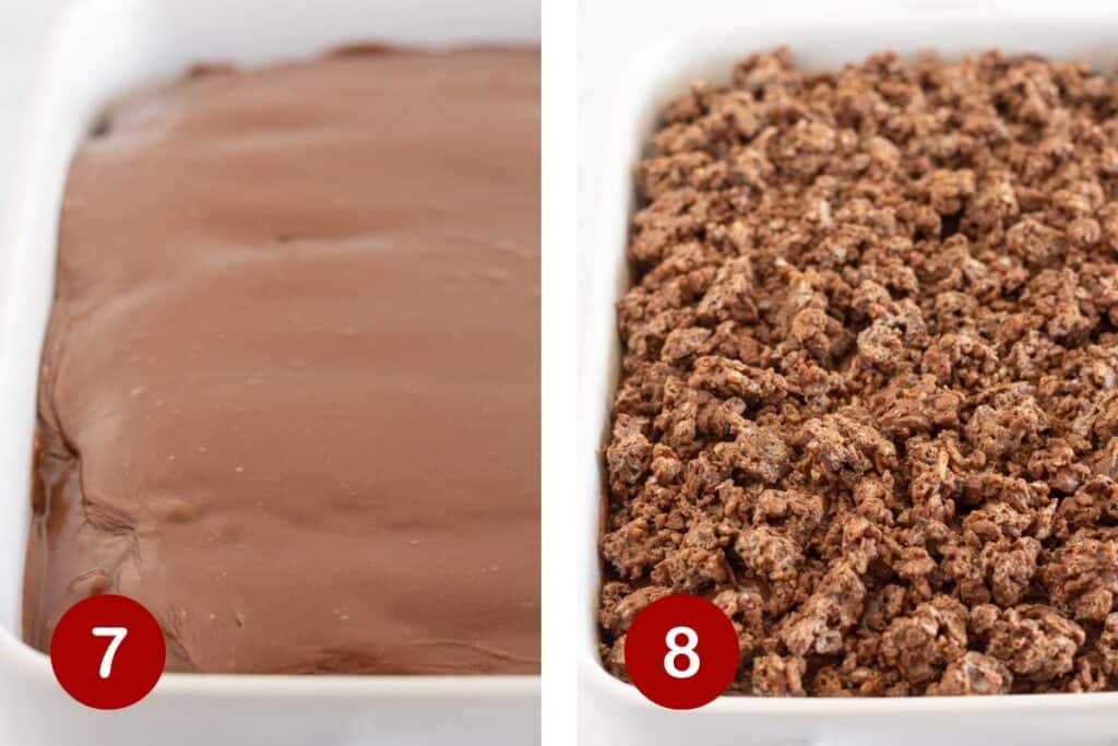 No Fuss Double Chocolate Crunch Cake - Practically Homemade