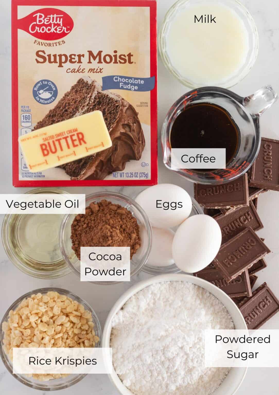 No Fuss Double Chocolate Crunch Cake - Practically Homemade