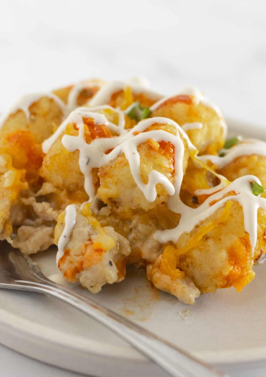 The Best Buffalo Chicken Tater Tot Casserole Recipe - Practically Homemade