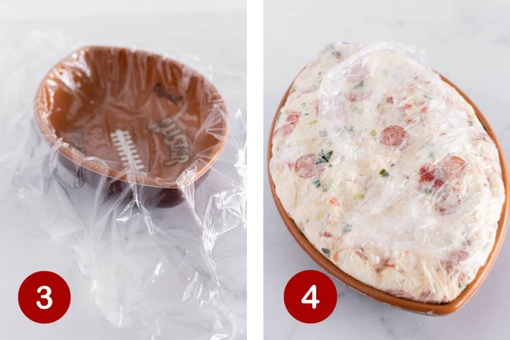 Pepperoni Pizza Football Cheese Ball - Practically Homemade