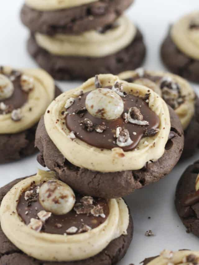 Easy Chocolate Cookies And Cream Cookies Practically Homemade