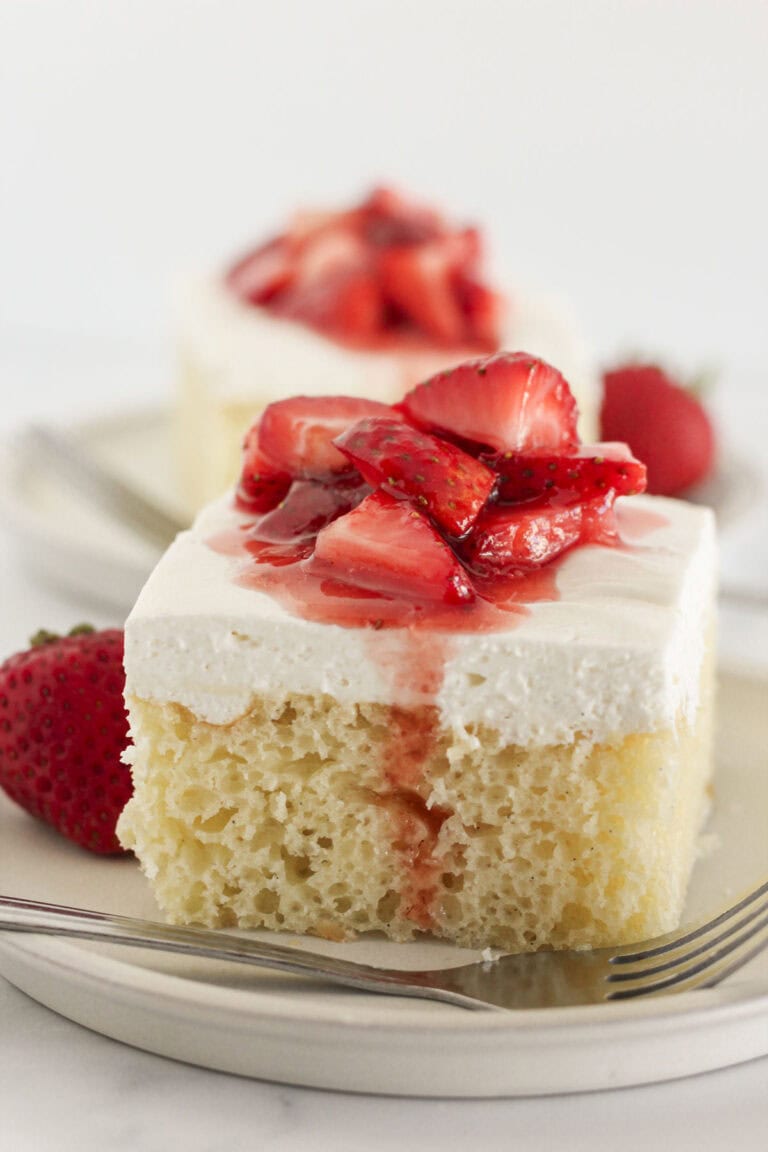 Vanilla Sheet Cake Recipe - Practically Homemade