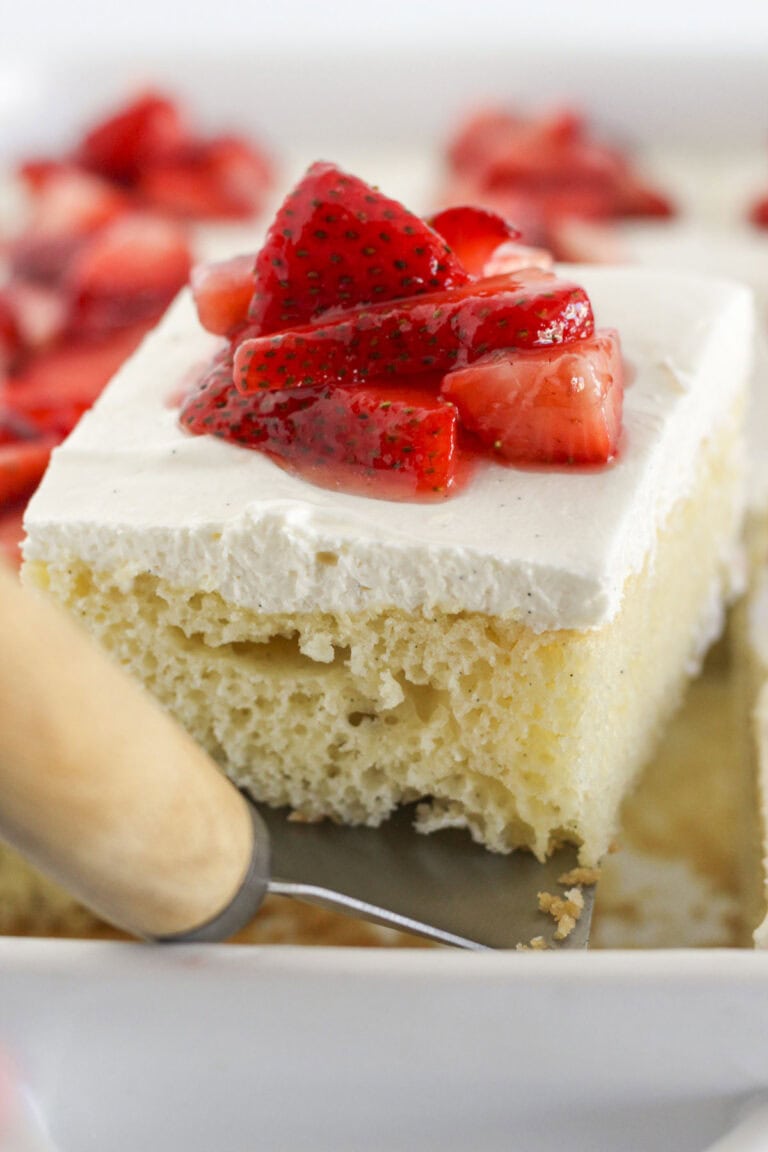 Vanilla Sheet Cake Recipe - Practically Homemade